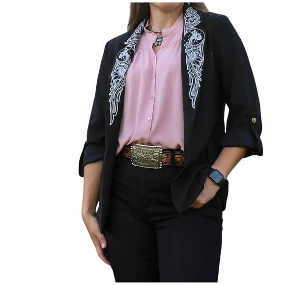 THE RODEO ROSE | Jackets & Coats | New The Rodeo Rose Madras Blazer In ...